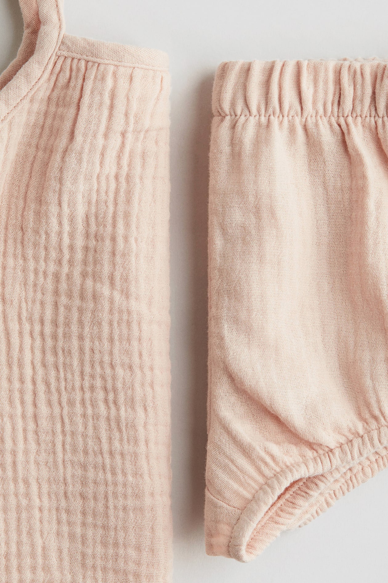 - 2-Piece Cotton Muslin Set - Light dusty pink - Kids | H&M US