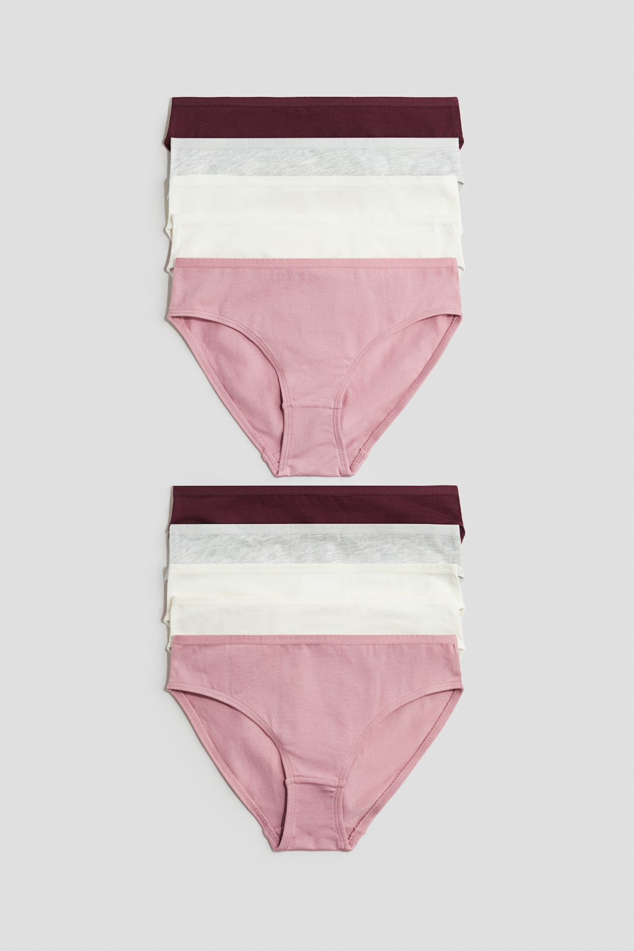 Pink/dark red 10-Pack Cotton Briefs for kids | H&M US