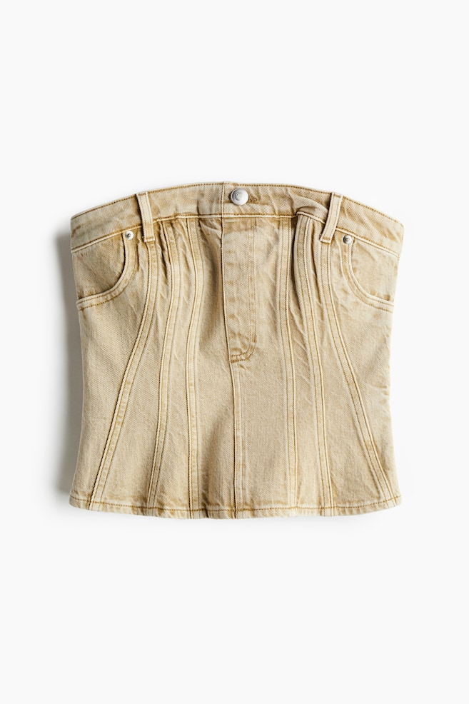 Denim Bustier - Beige - Ladies | H&M US