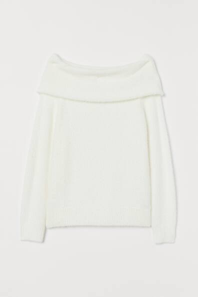 H&M+ Off-Shoulder-Pullover - Cremefarben - Ladies | H&M DE