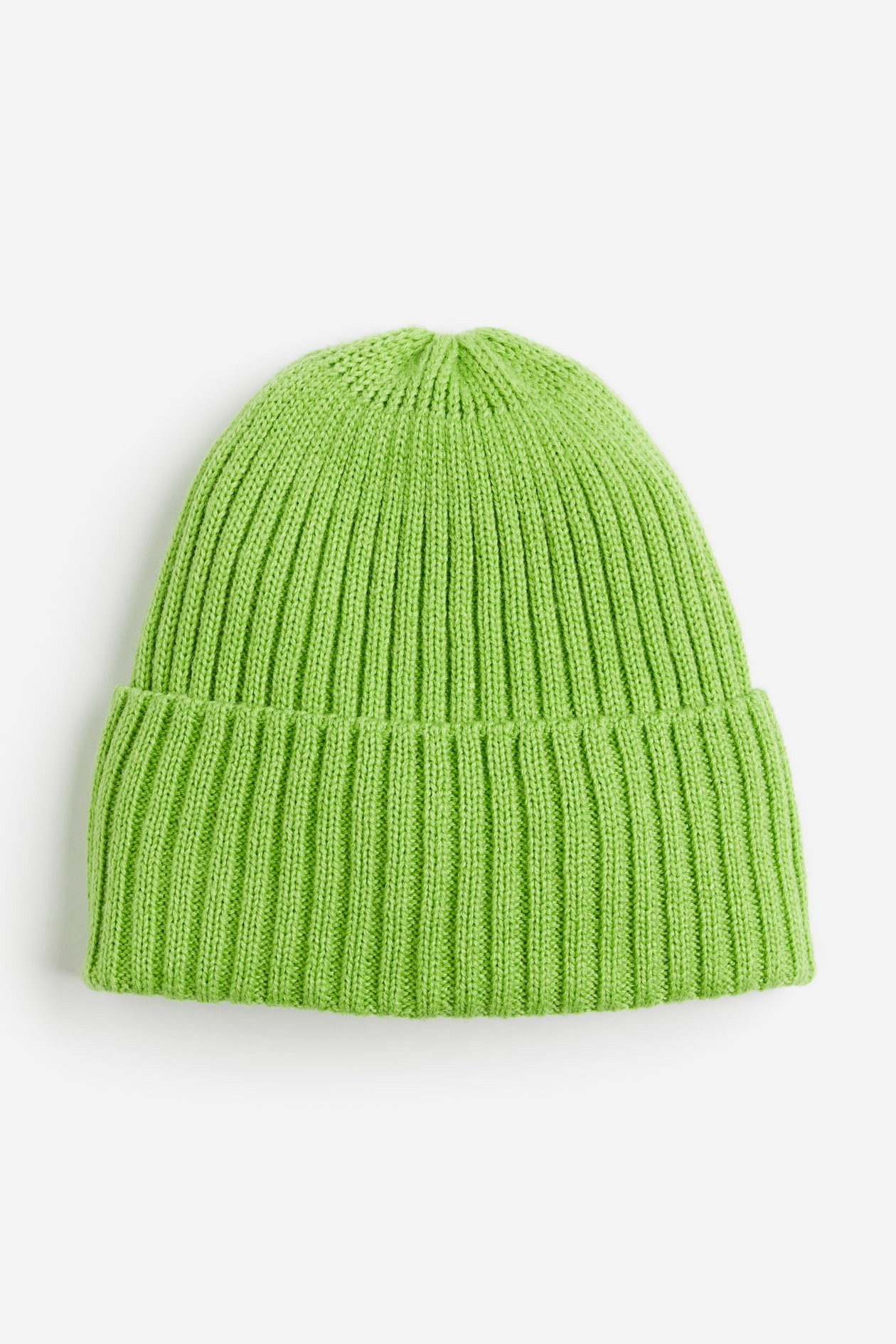 Bonnet en maille côtelée - Vert vif - HOMME | H&M FR