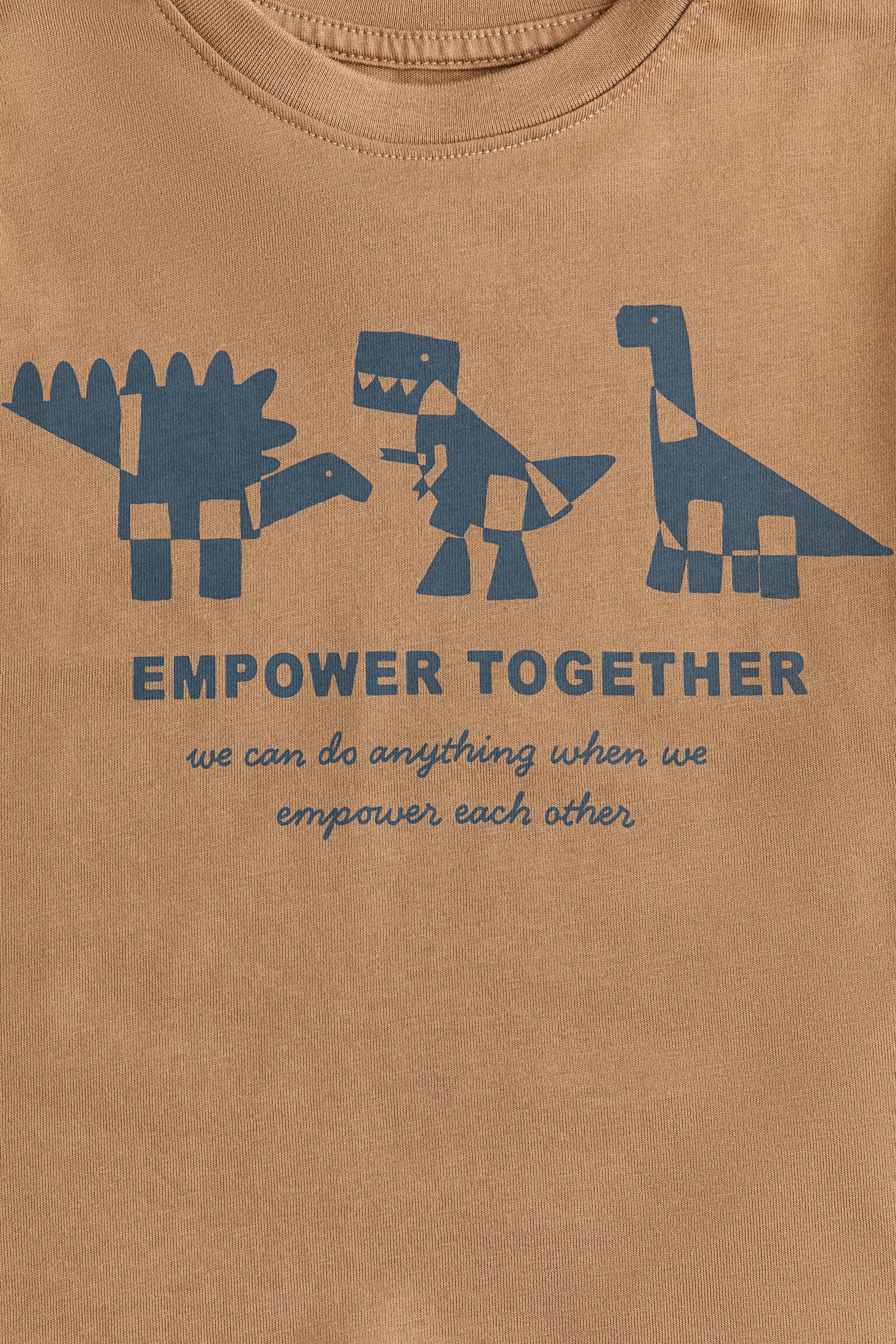 Printed T-Shirt - Brown/Empower Together - Kids | H&M US