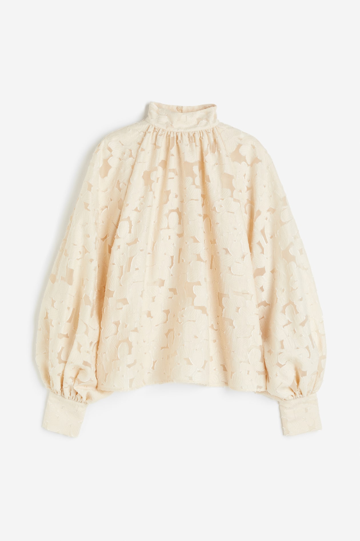 Textured-weave blouse - Light beige - Ladies | H&M GB