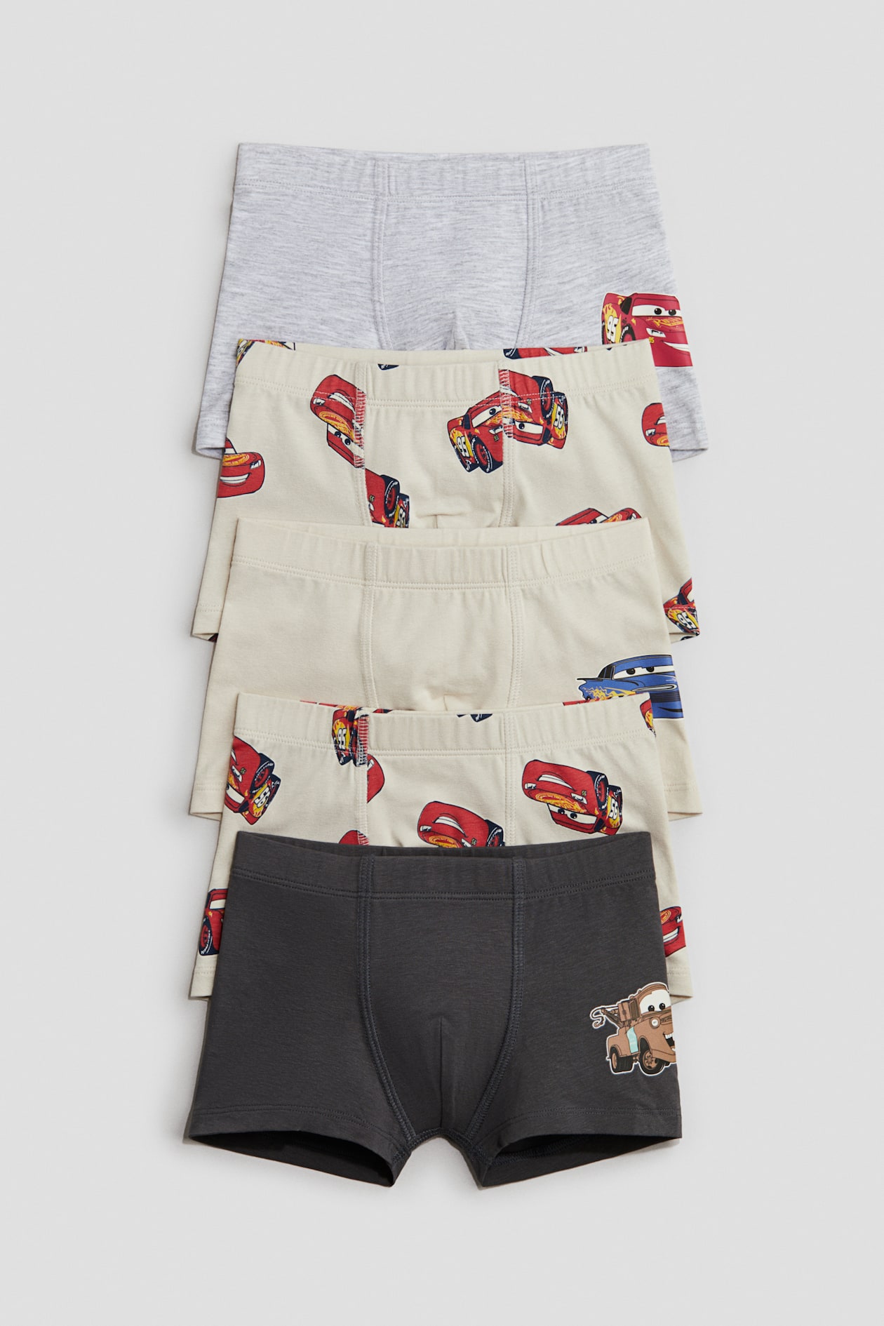 Pack de 5 boxers - Bege claro/Carros - CRIANÇA | H&M PT