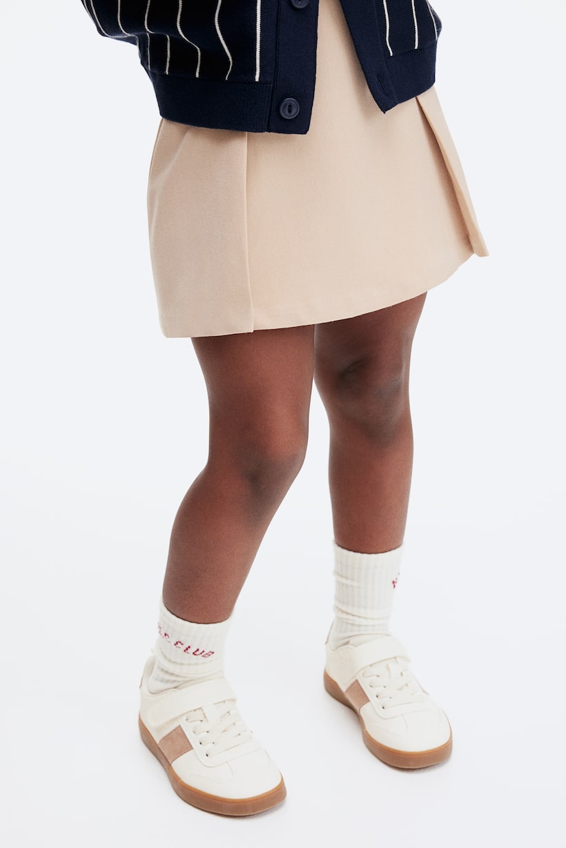 Pleated Skirt - Beige - Kids | H&M US