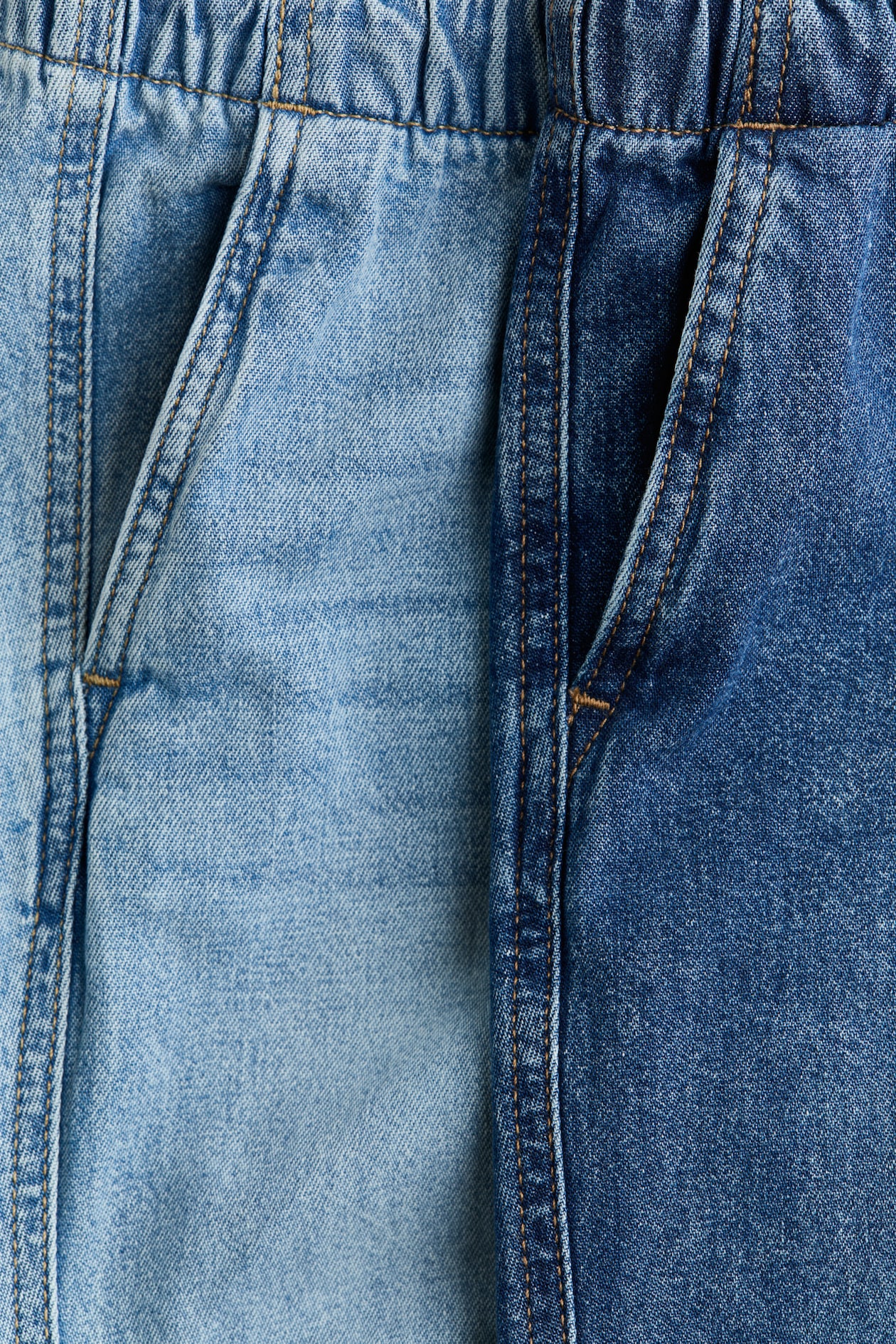 2-pack denim joggers - Denim blue/Light denim blue - Kids | H&M MY