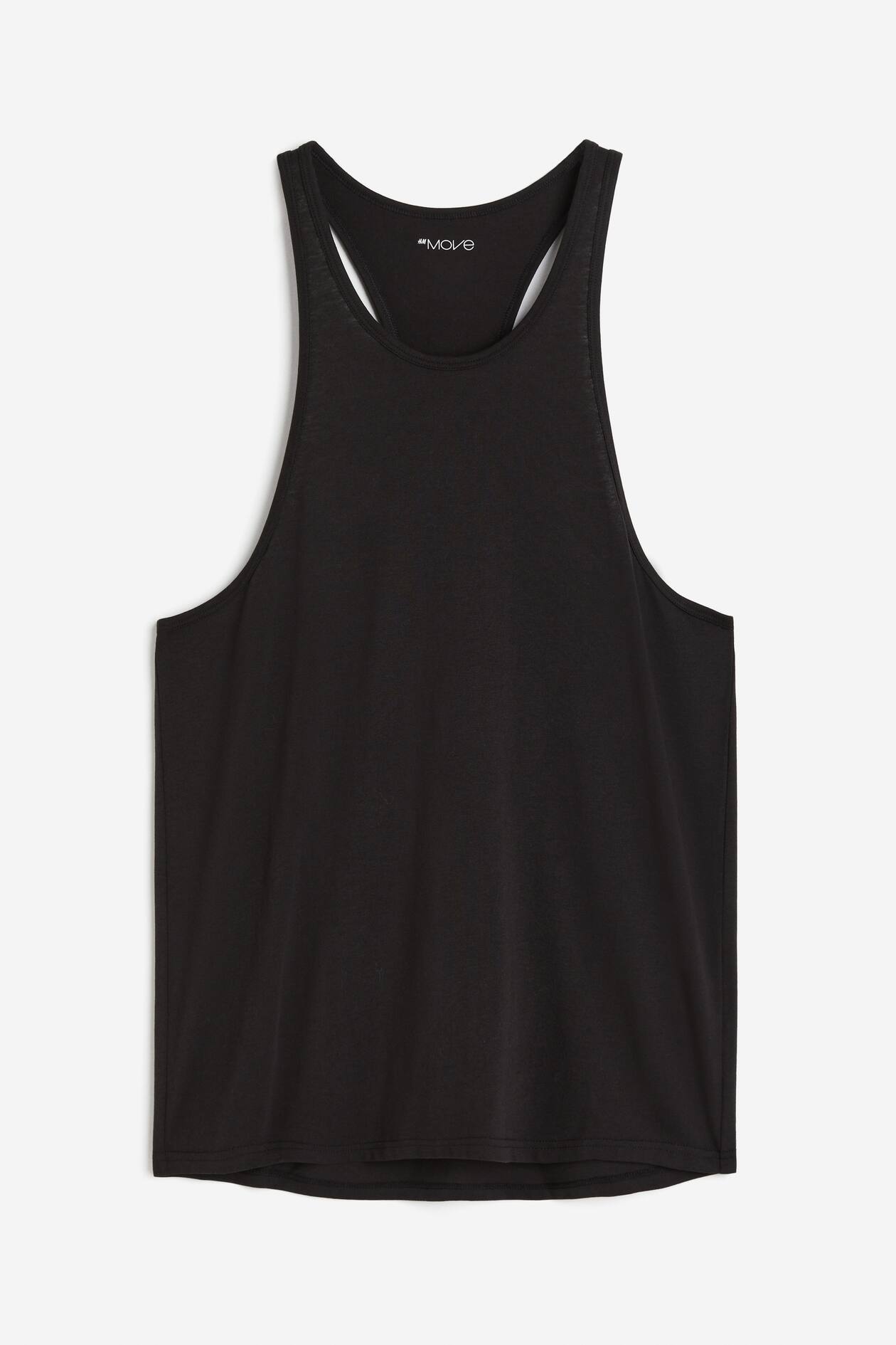 Men’s Black Regular Fit Sports vest top with DryMove™ | H&M MY