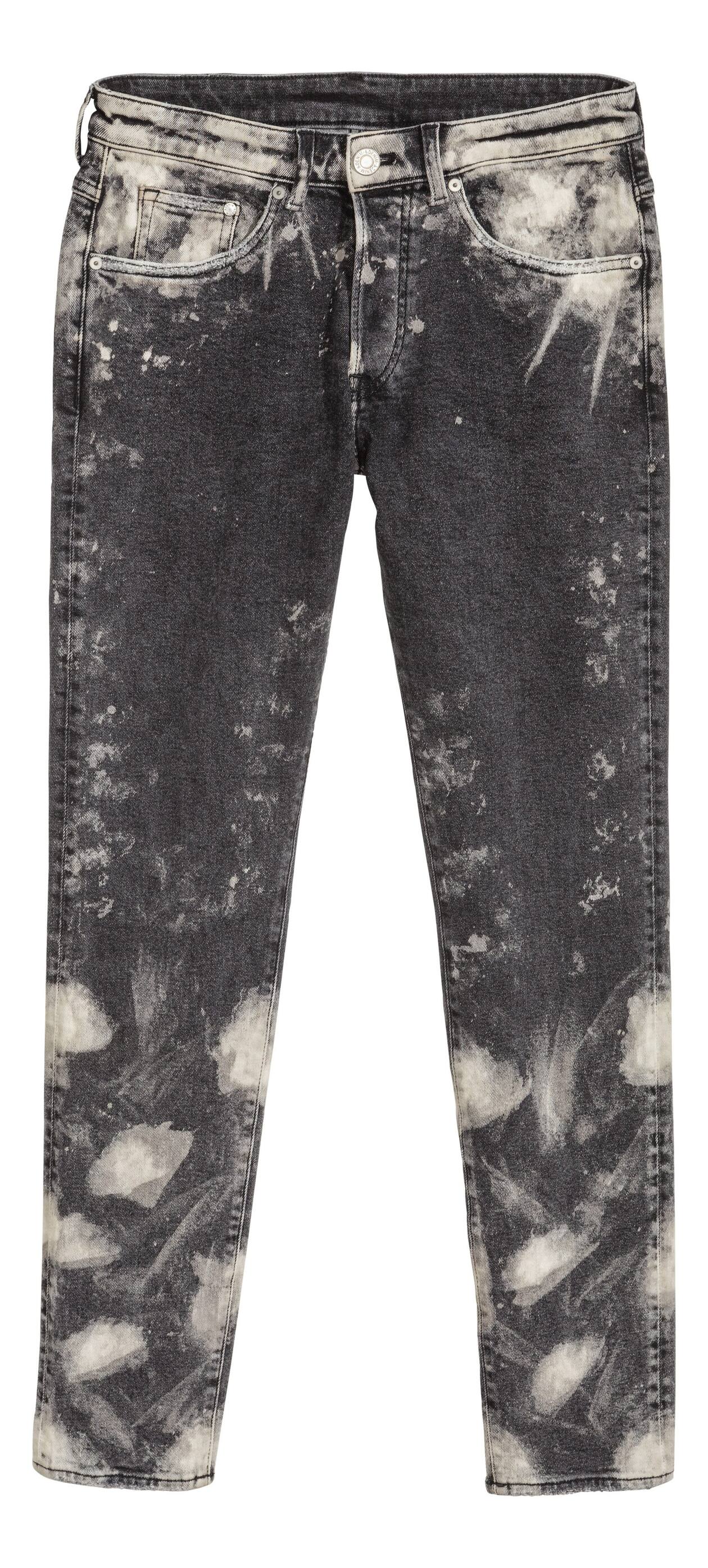 Men’s Black/bleached Trashed Skinny Jeans | H&M CA