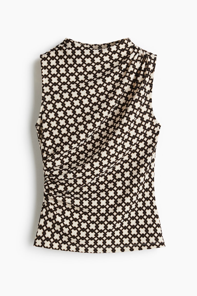 Top drapeado - Beige claro/Diseño - Ladies | H&M MX