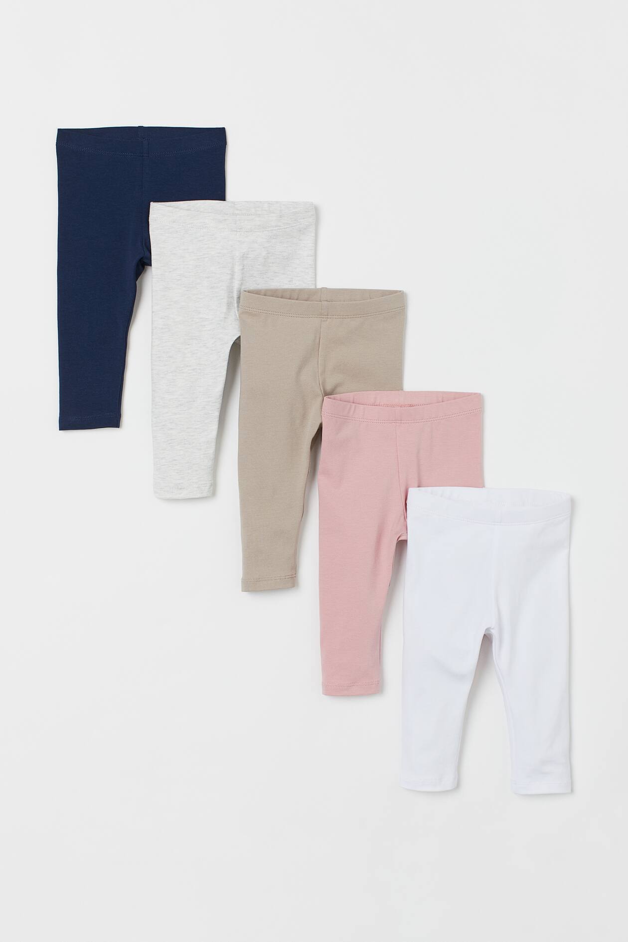 Pet pari helanki od žerseja - Beige/Multicoloured - Kids | H&M RS