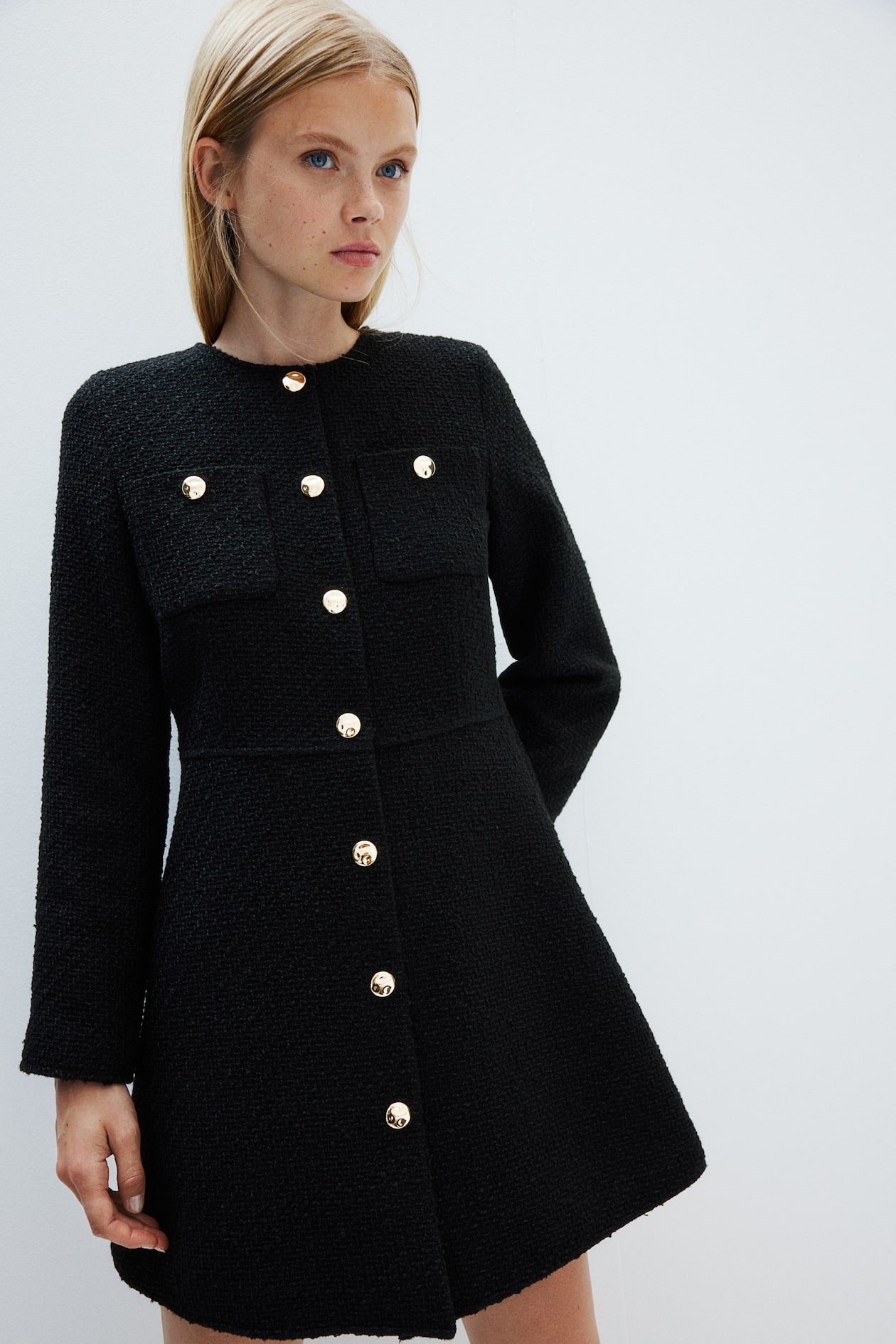 - Bouclé jurk - Zwart - DAMES | H&M NL