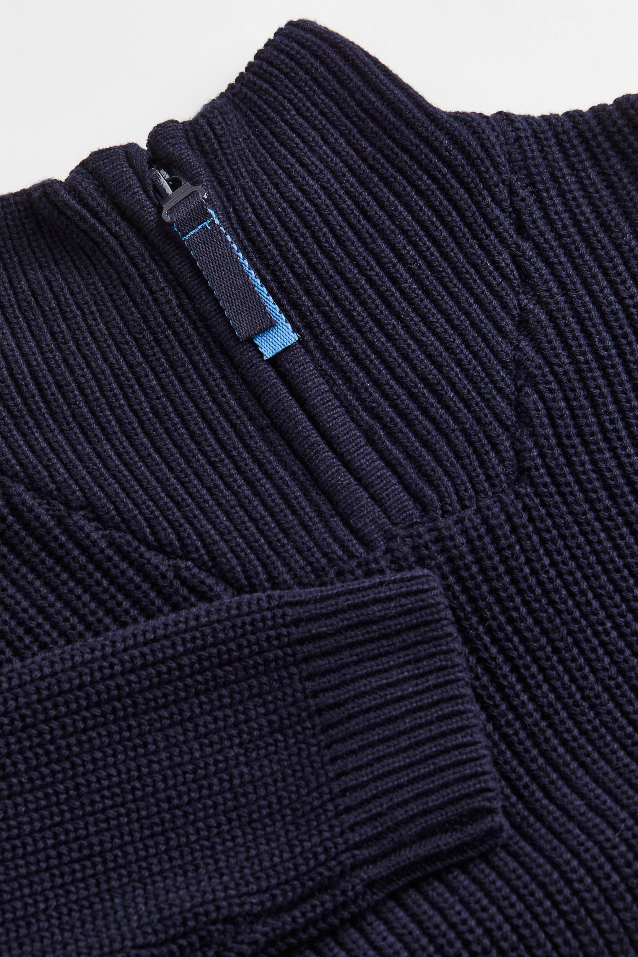 Suéter tejido con zíper - Azul marino - Kids | H&M MX