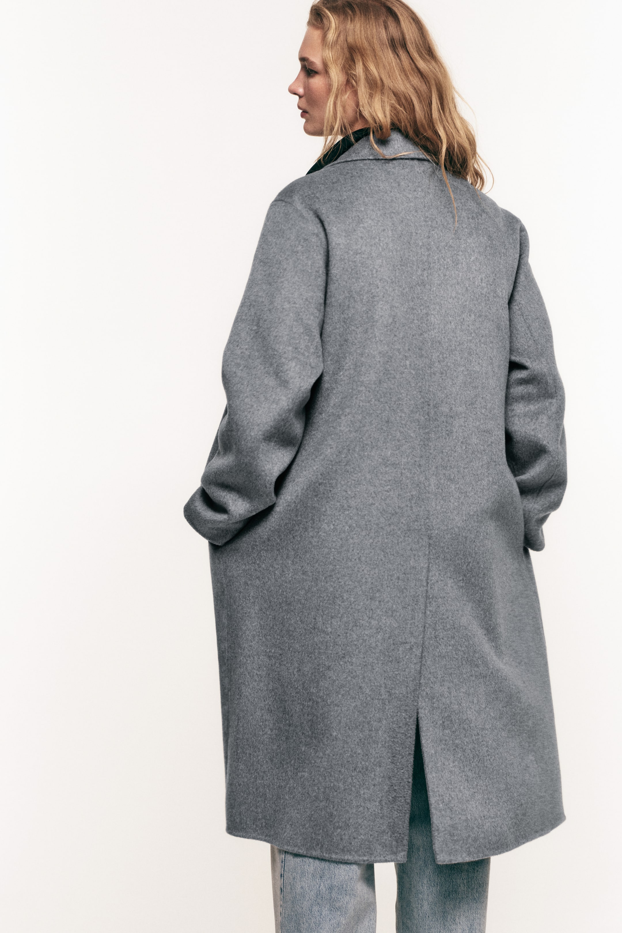 Women's Grey Handmade wool-blend coat | H&M AU