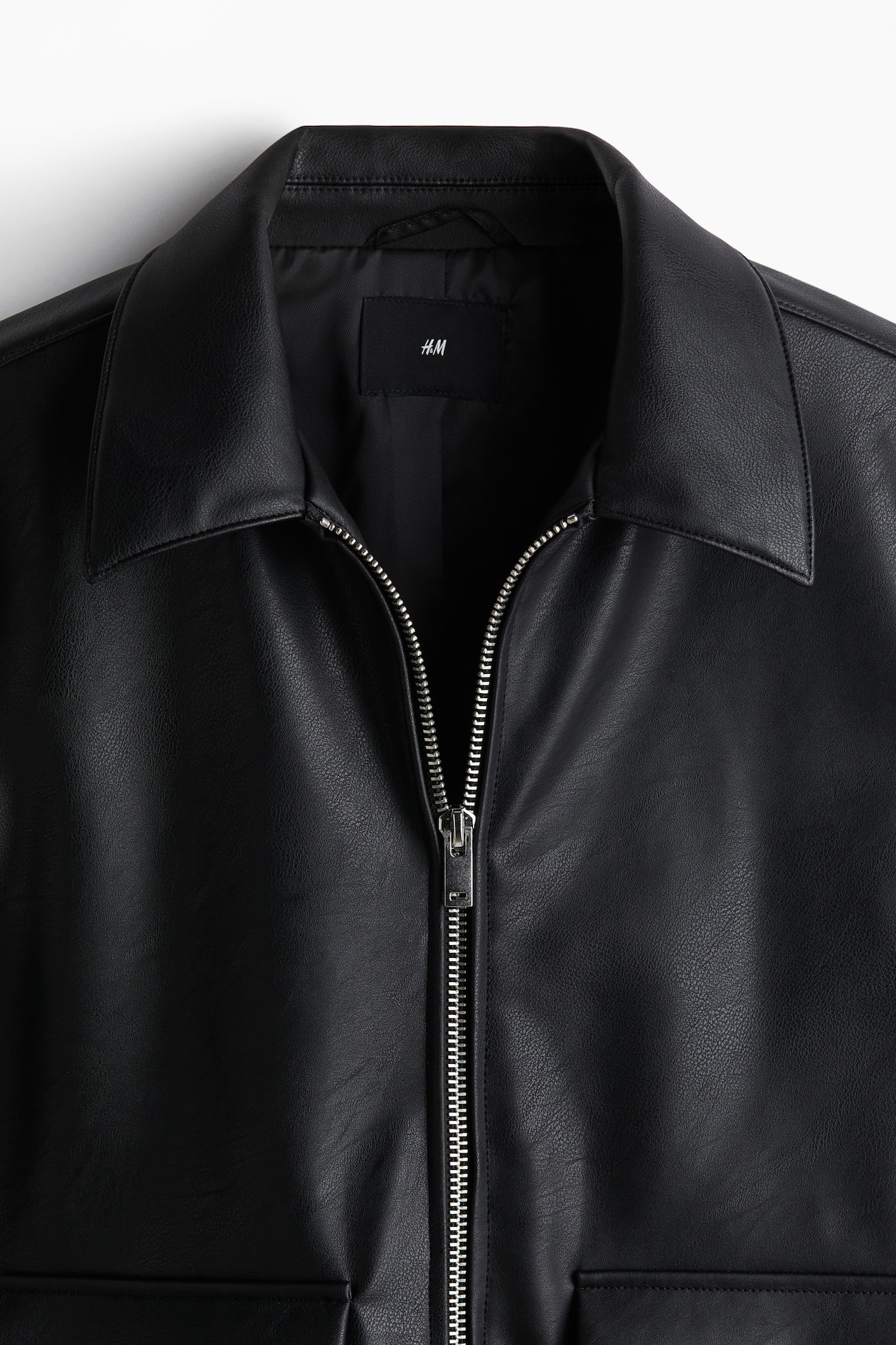 Men’s Black Regular-Fit Coated Jacket | H&M US