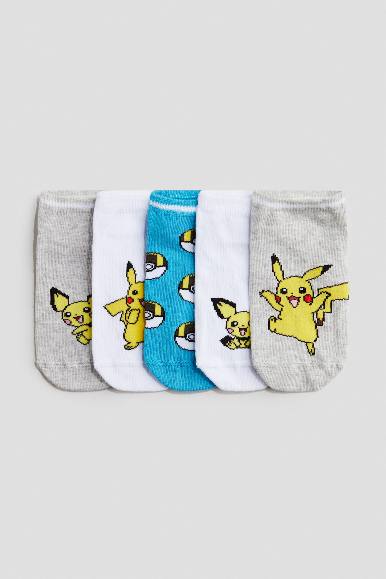 Blue/Pokémon 5-Pack Intarsia-Motif Socks for kids | H&M US