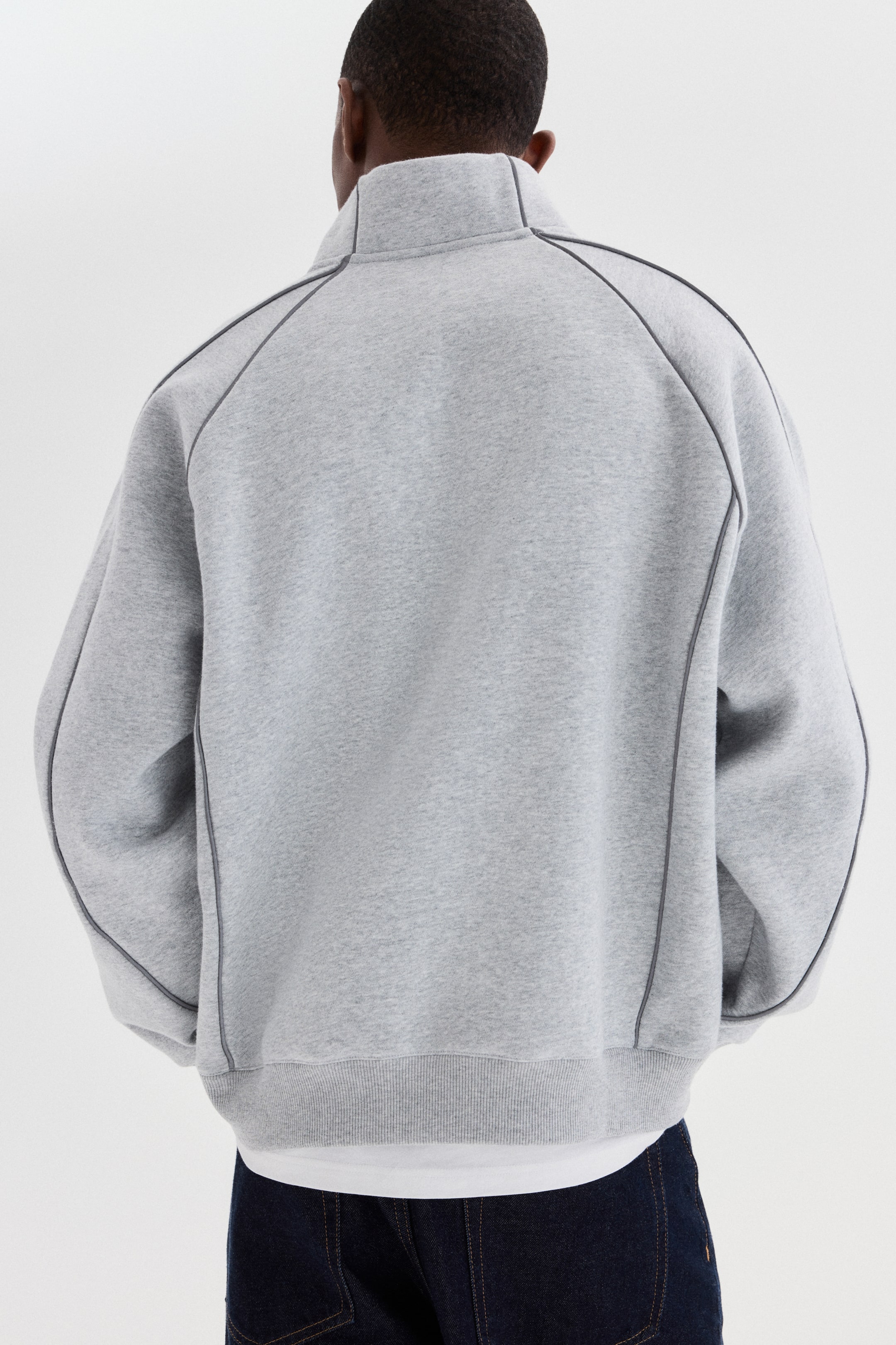Men’s Gray melange/Akito Loose-Fit Half-Zip Sweatshirt | H&M CA