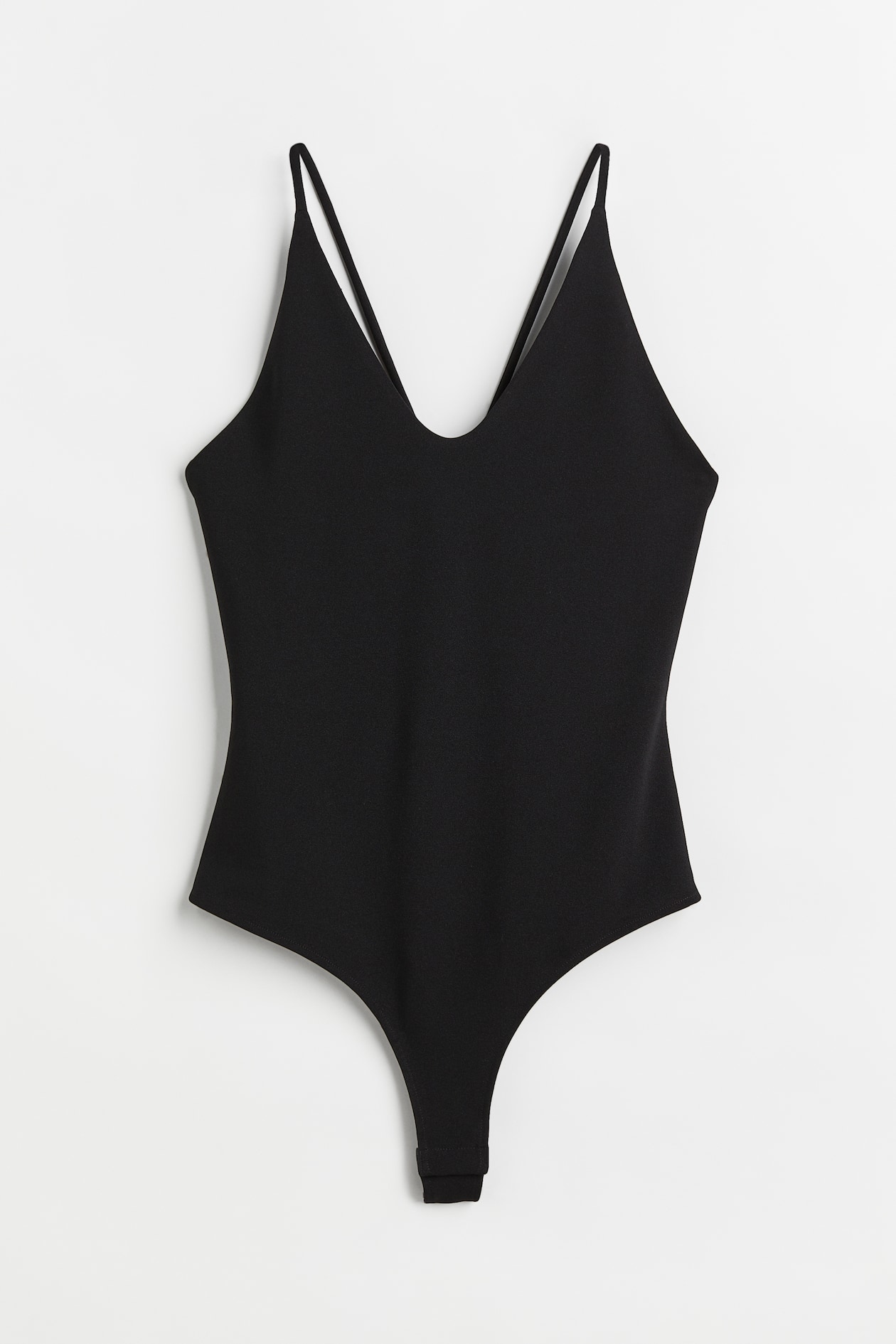 Narrow shoulder-strap body - Black - Ladies | H&M GB