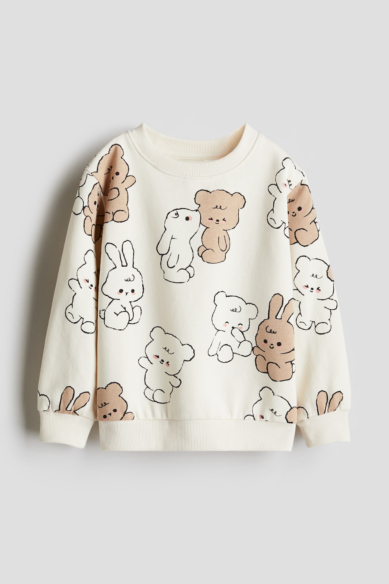 Cream/teddy bears Sweatshirt for kids | H&M US