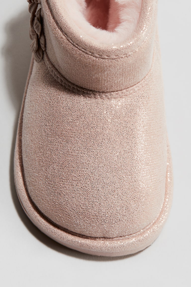 Botas con forro en pelo sintético - Rosa tenue claro/Brillos - Kids | H ...