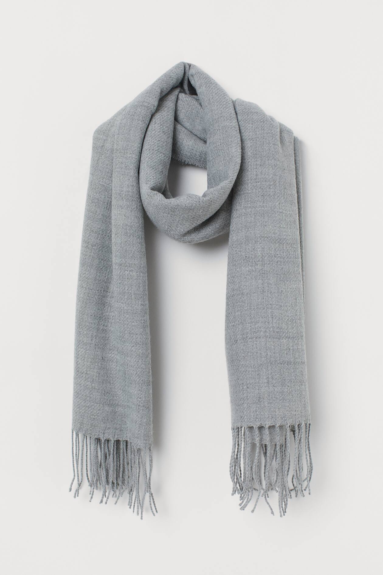 Bufanda tejida - Gris claro jaspeado - MUJER | H&M ES