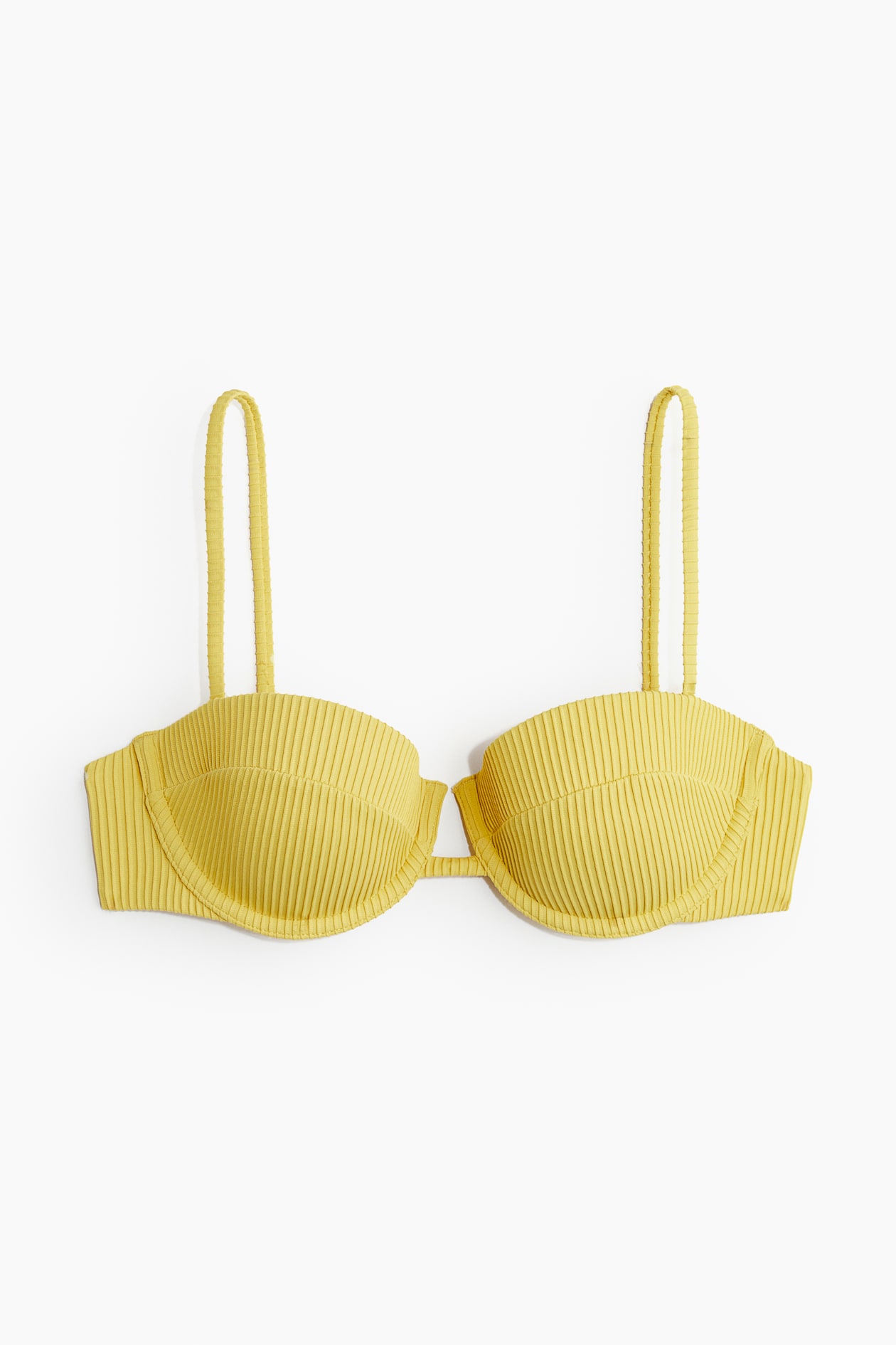 Women's Yellow Padded Balconette Bikini Top | H&M AU