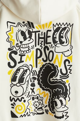 Hoodie with Motif - Cream/The Simpsons - Kids | H&M US