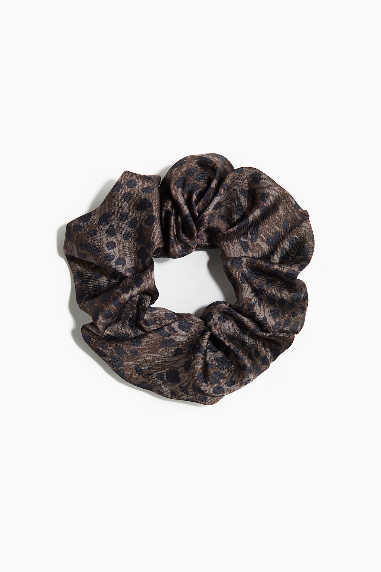 Stor scrunchie - Mörkbrun/Leopardmönstrad - DAM | H&M SE