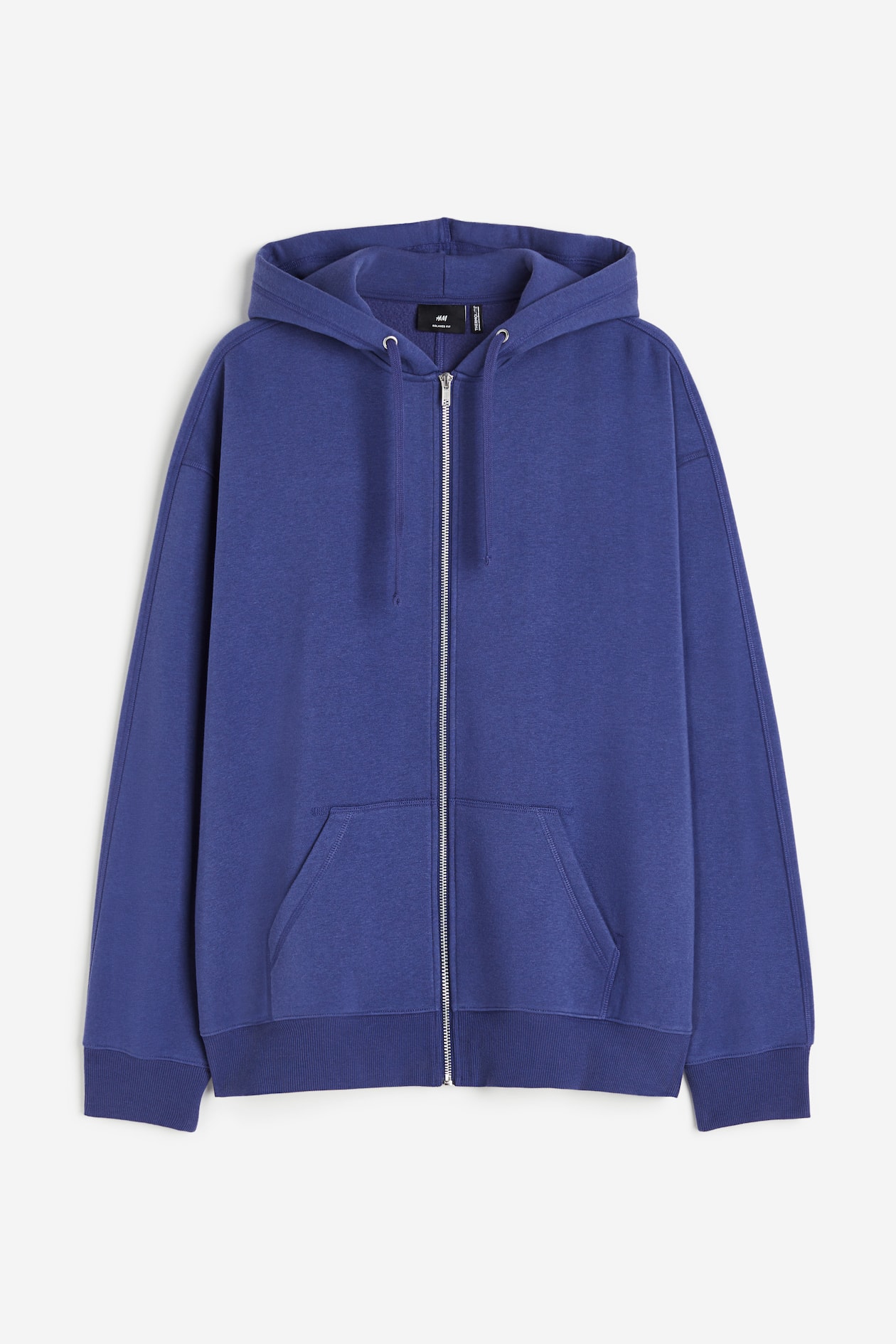 Men’s Dark blue THERMOLITE® Loose Fit Zip-through hoodie | H&M IN