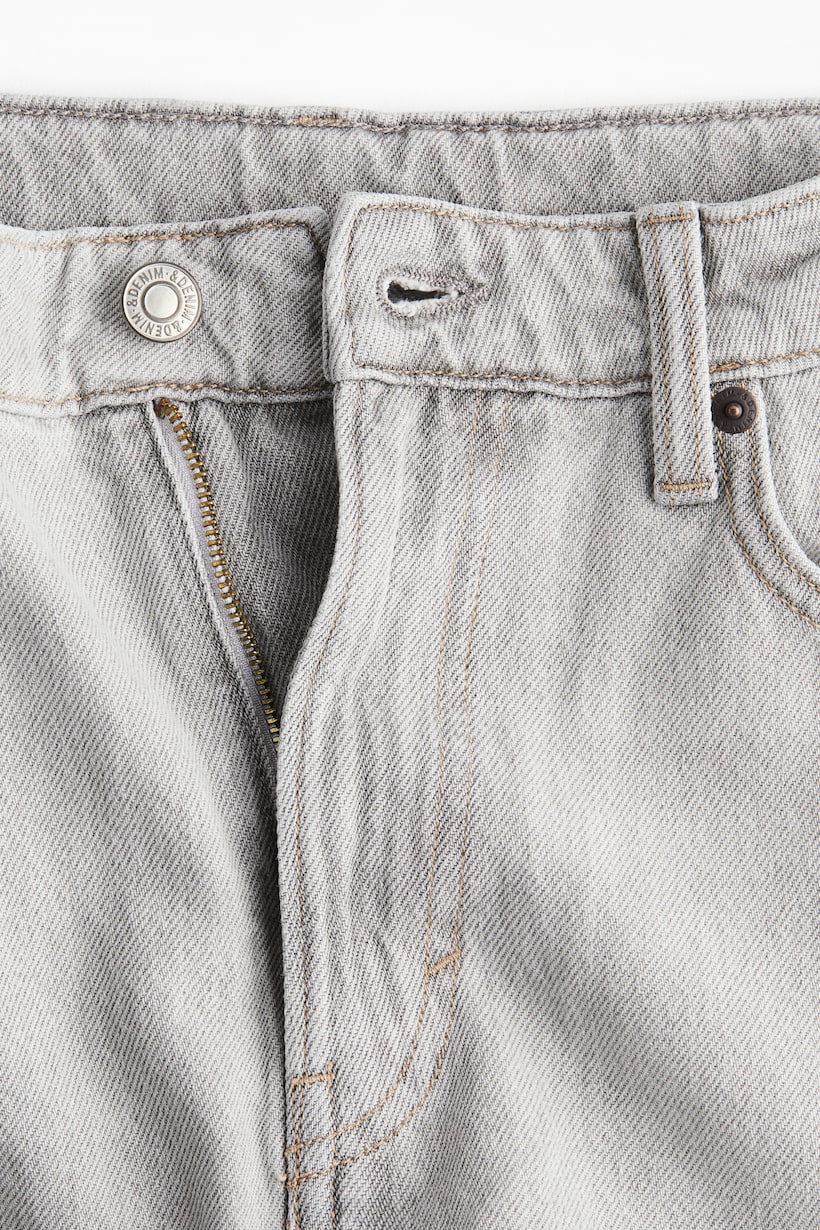 Barrel High Jeans - Gris claro - Ladies | H&M MX