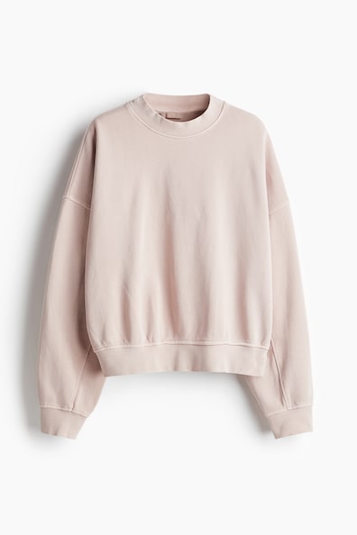 Women's Powder pink Washed-Look Sweatshirt | H&M CA