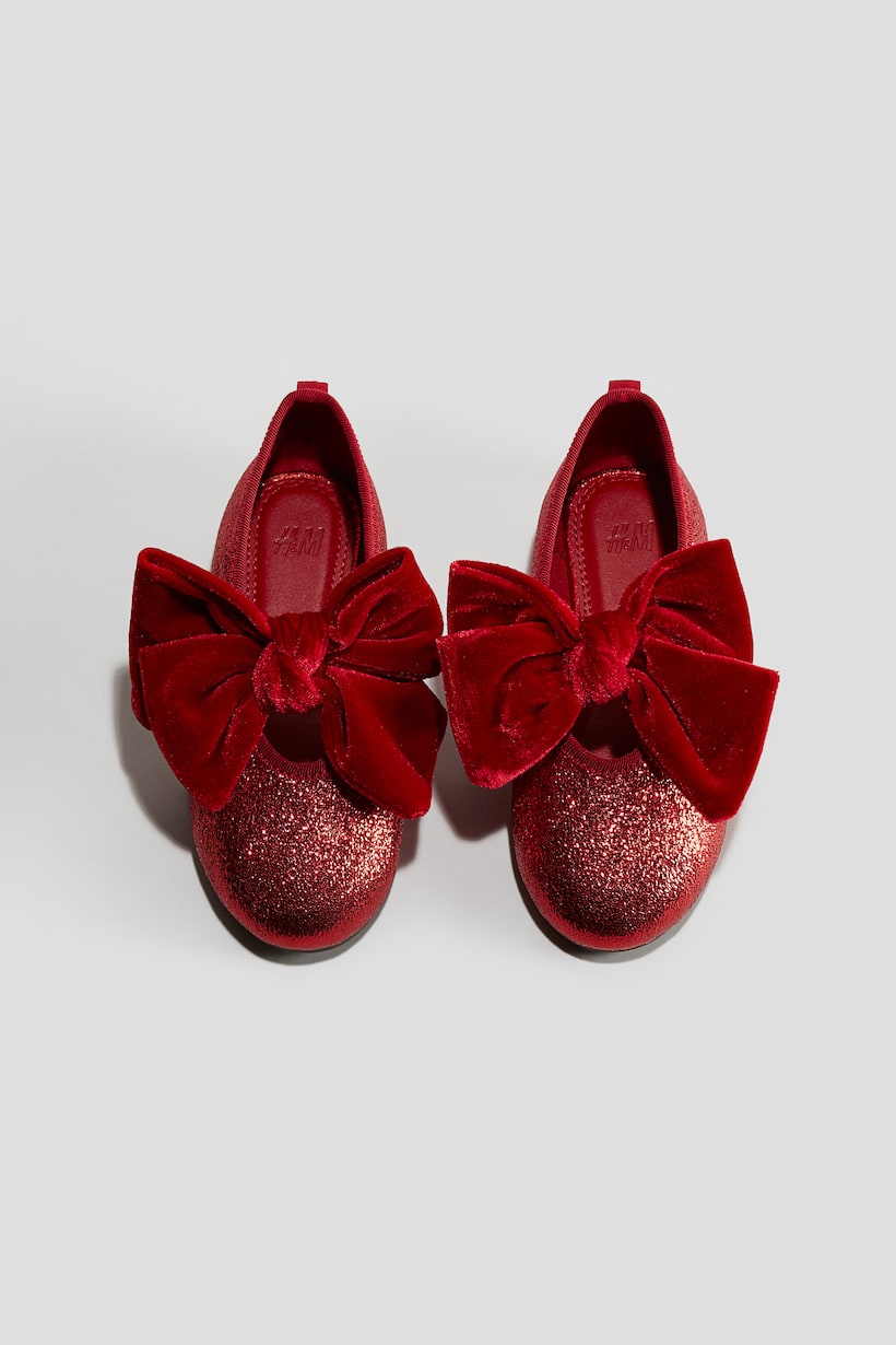 Bow-Detail Ballet Flats - Red - Kids | H&M US