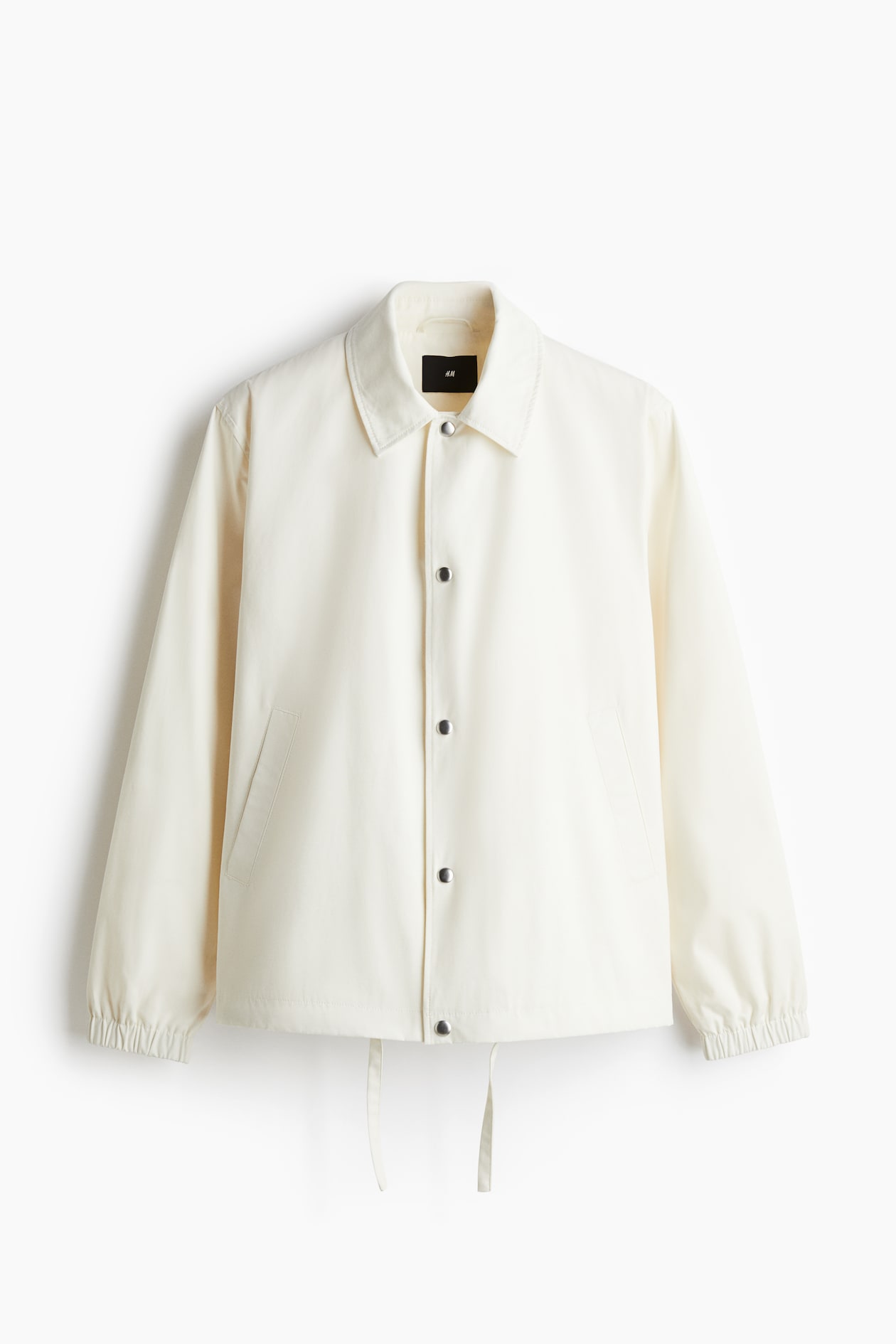 Men’s White Regular Fit Canvas Coach Jacket | H&M US