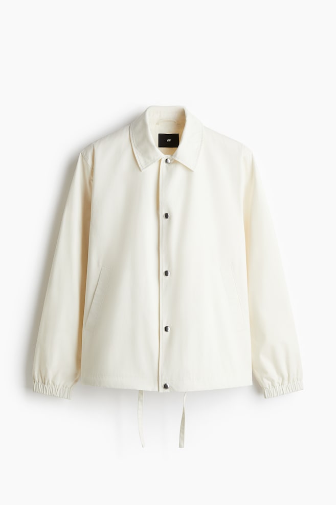 Men’s White Regular Fit Canvas Coach Jacket | H&M US