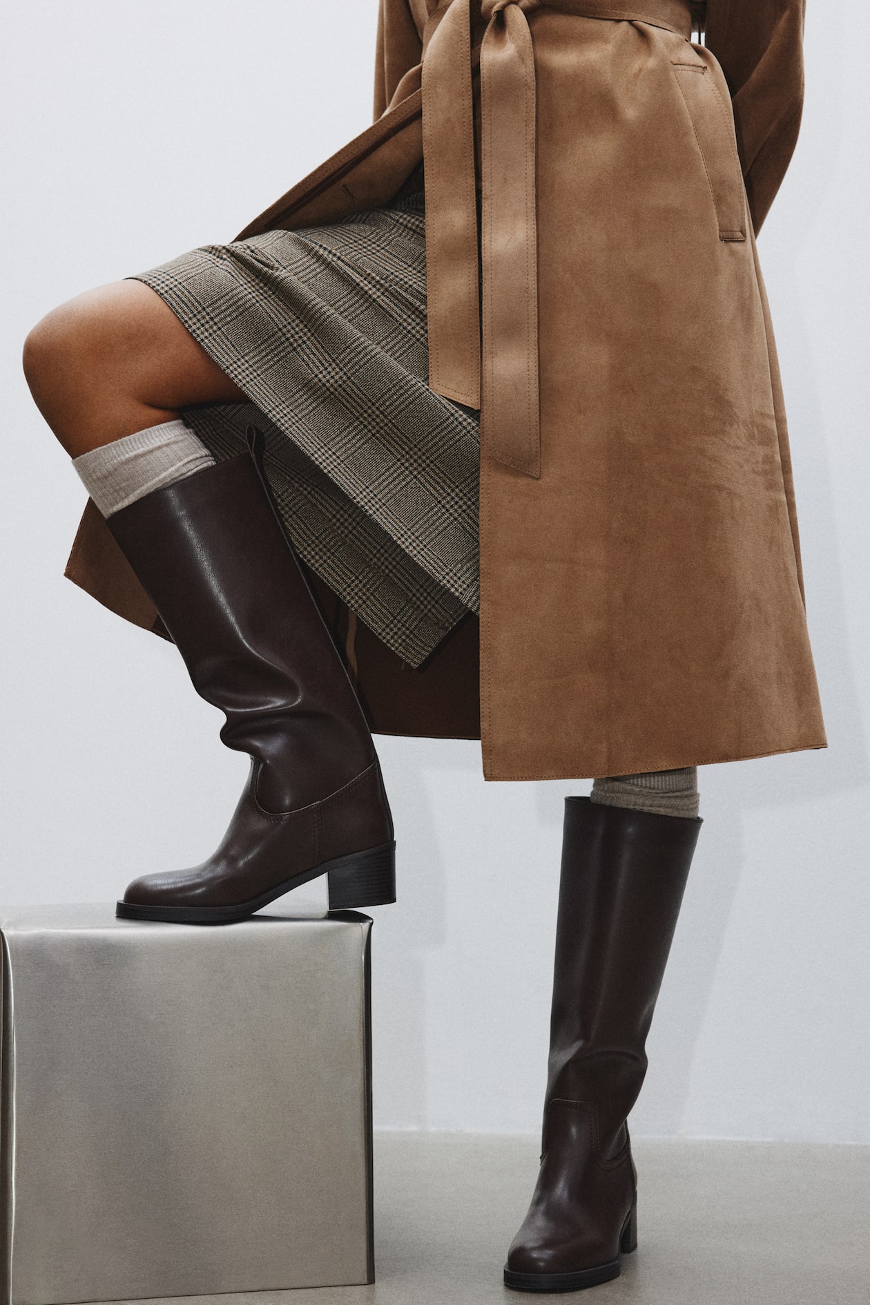 Knee-high boots - Dark brown - Ladies | H&M GB