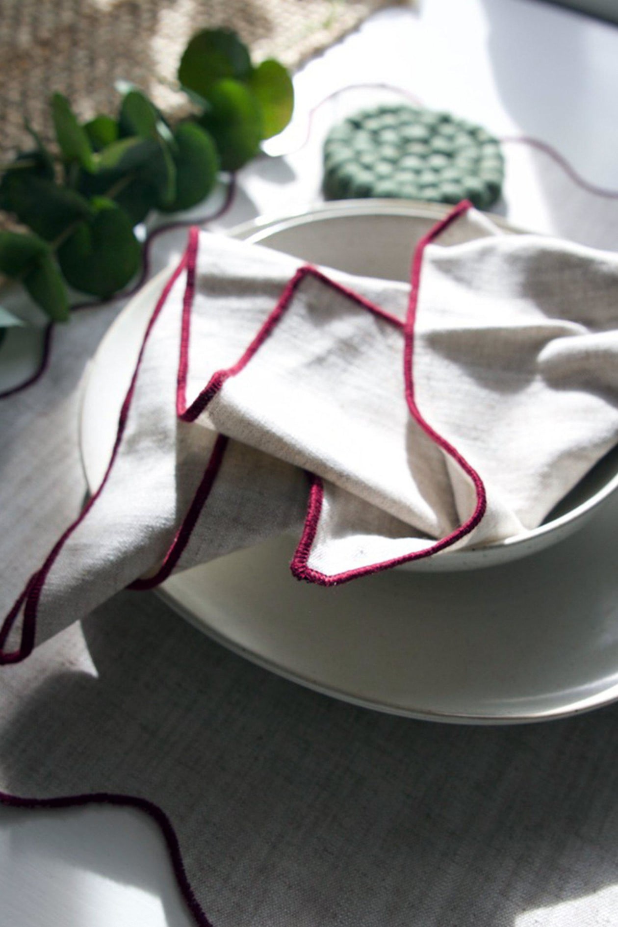 Sabina-lautasliina 4 Kpl - Beige - Svanefors - Home All | H&M FI