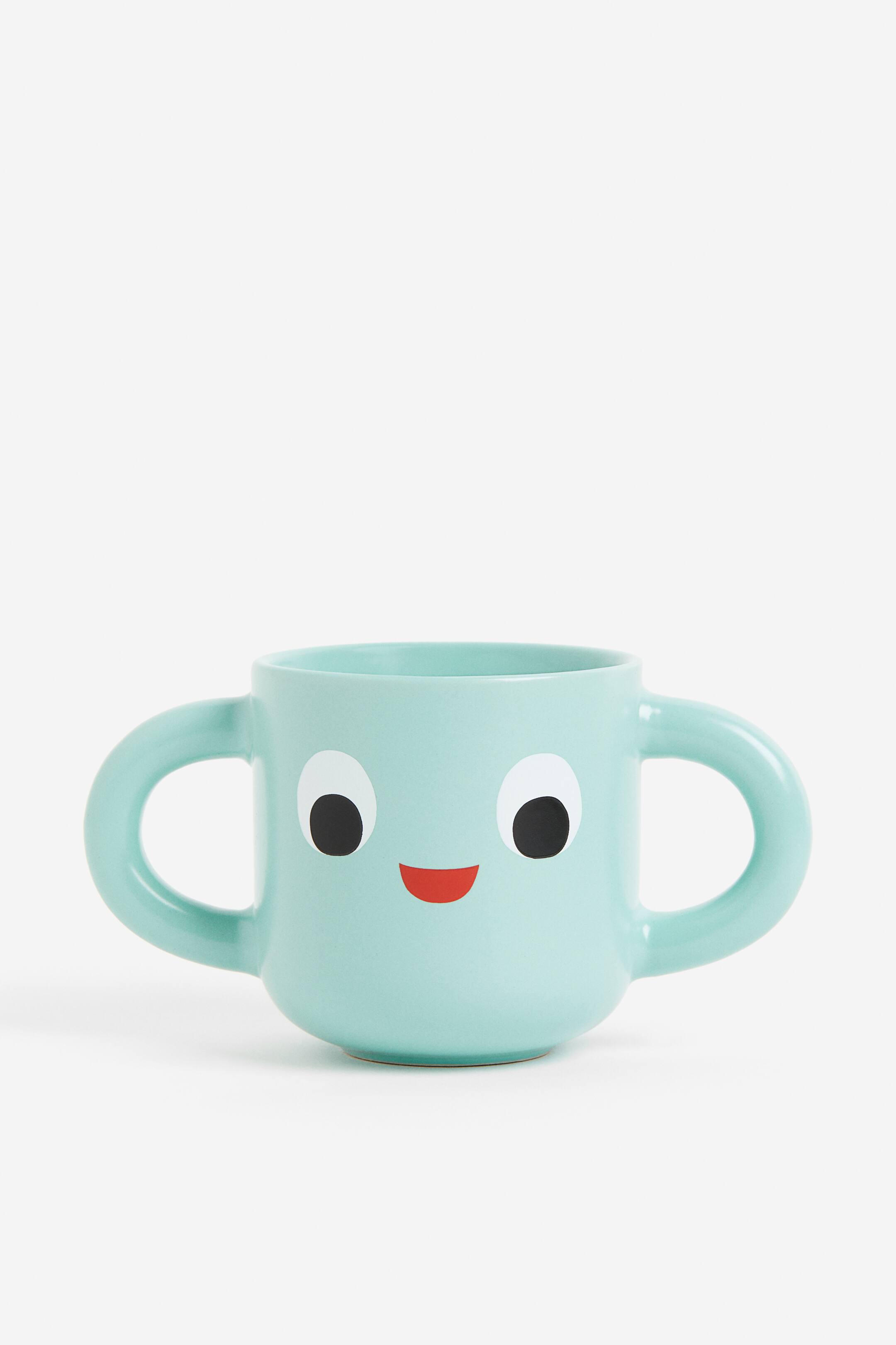 Motif-detail stoneware mug - Turquoise - Home All | H&M IE