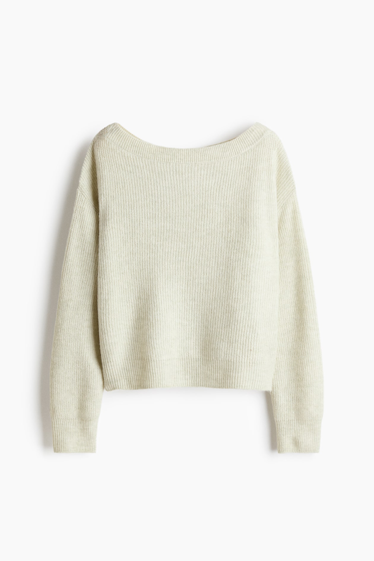 Camisola com decote à barco - Verde claro mesclado - SENHORA | H&M PT