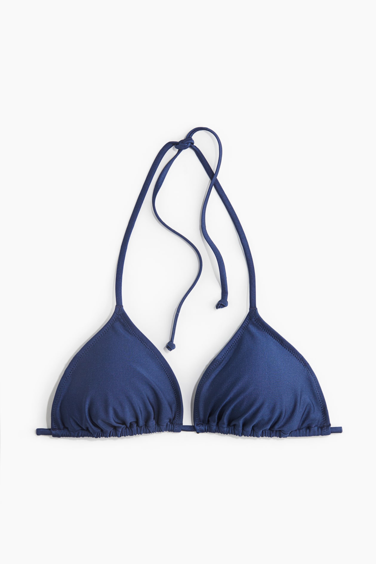 Padded triangle bikini top - Dark blue - Ladies | H&M GB