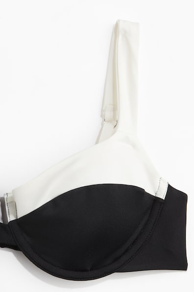 Women's Black/white Balconette Bikini Top | H&M US