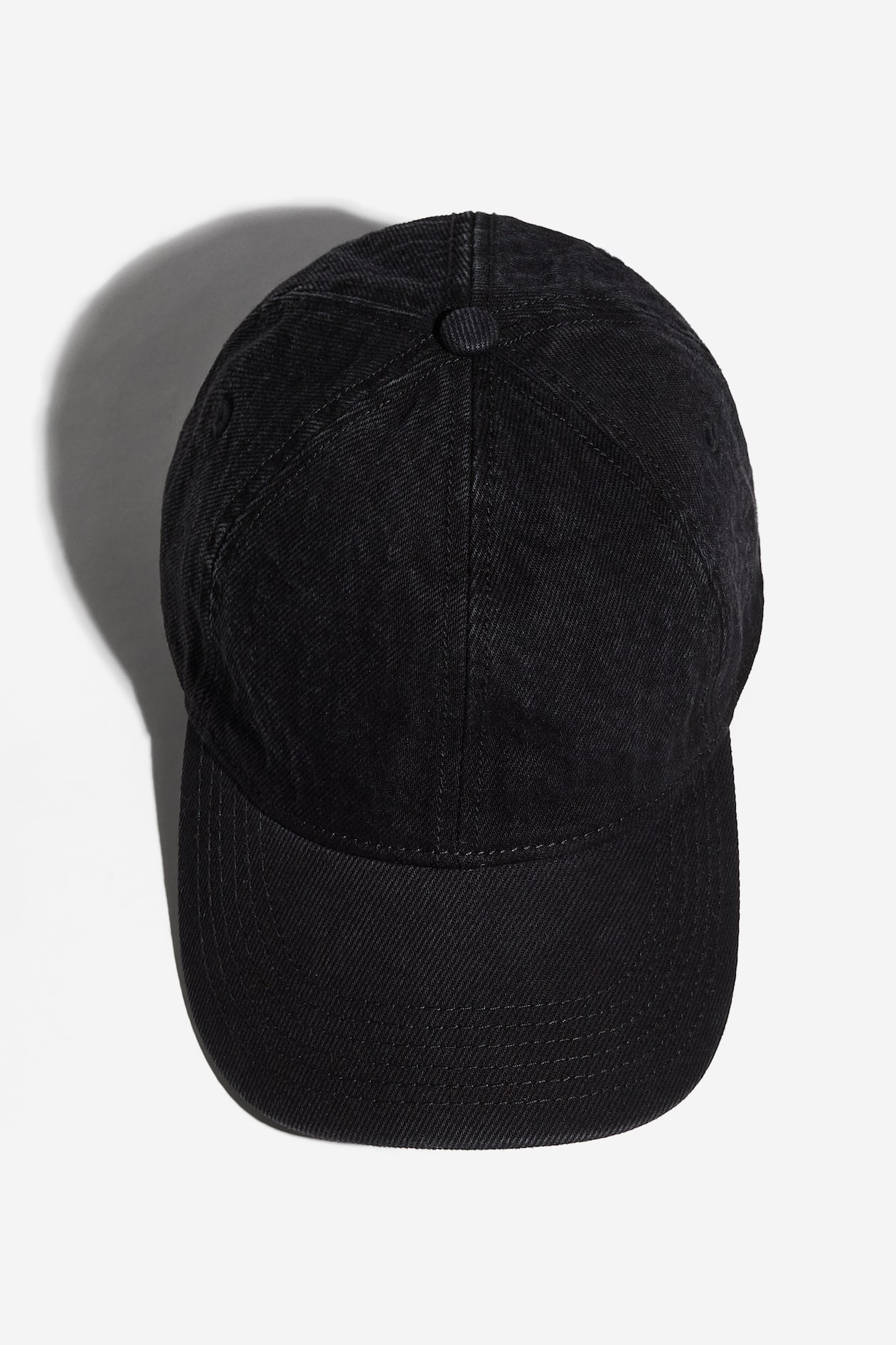Washed-look denim cap - Black - Ladies | H&M PH