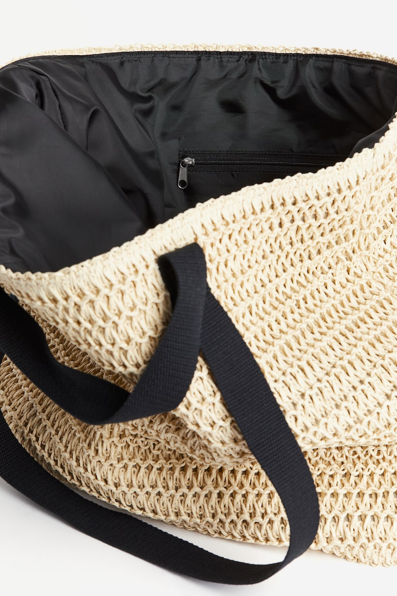 Straw Shopper - Beige - Ladies | H&M US