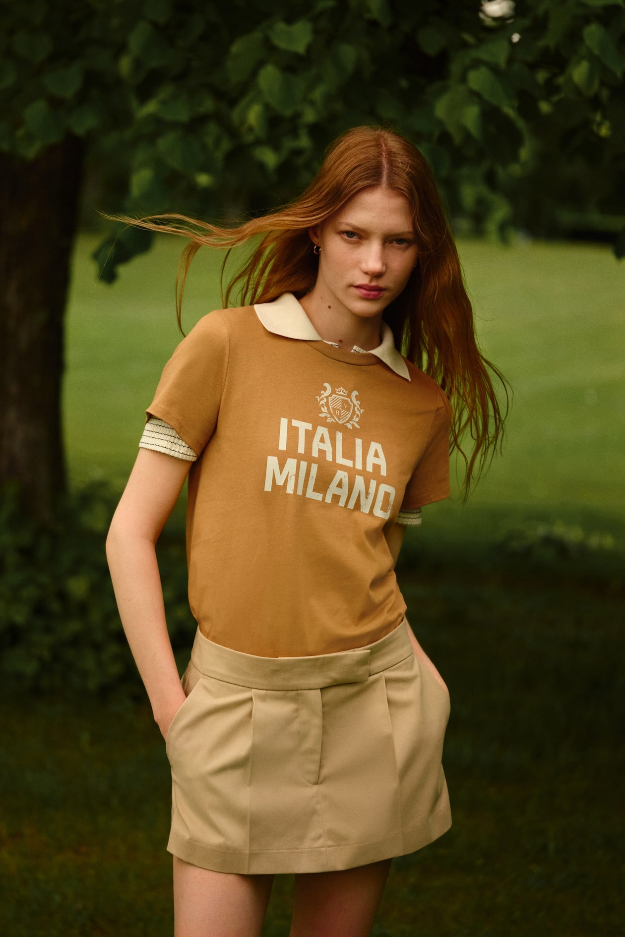 Playera de algodón - Terracota claro/Italia - Ladies | H&M MX