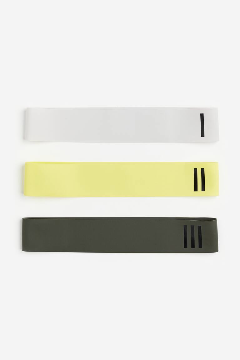 Lot de 3 bandes de résistance - Blanc/jaune/gris foncé - FEMME | H&M FR