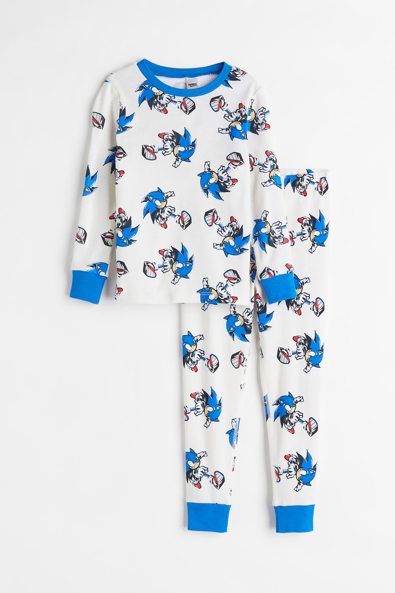 Snug Fit Jersey Pajamas - White/Sonic the Hedgehog - Kids | H&M US