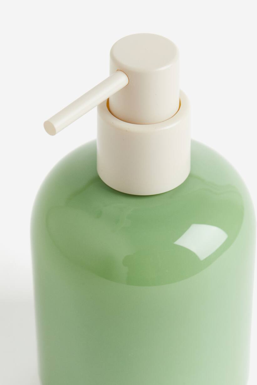 Green Glass soap dispenser at H&M Home | H&M GB