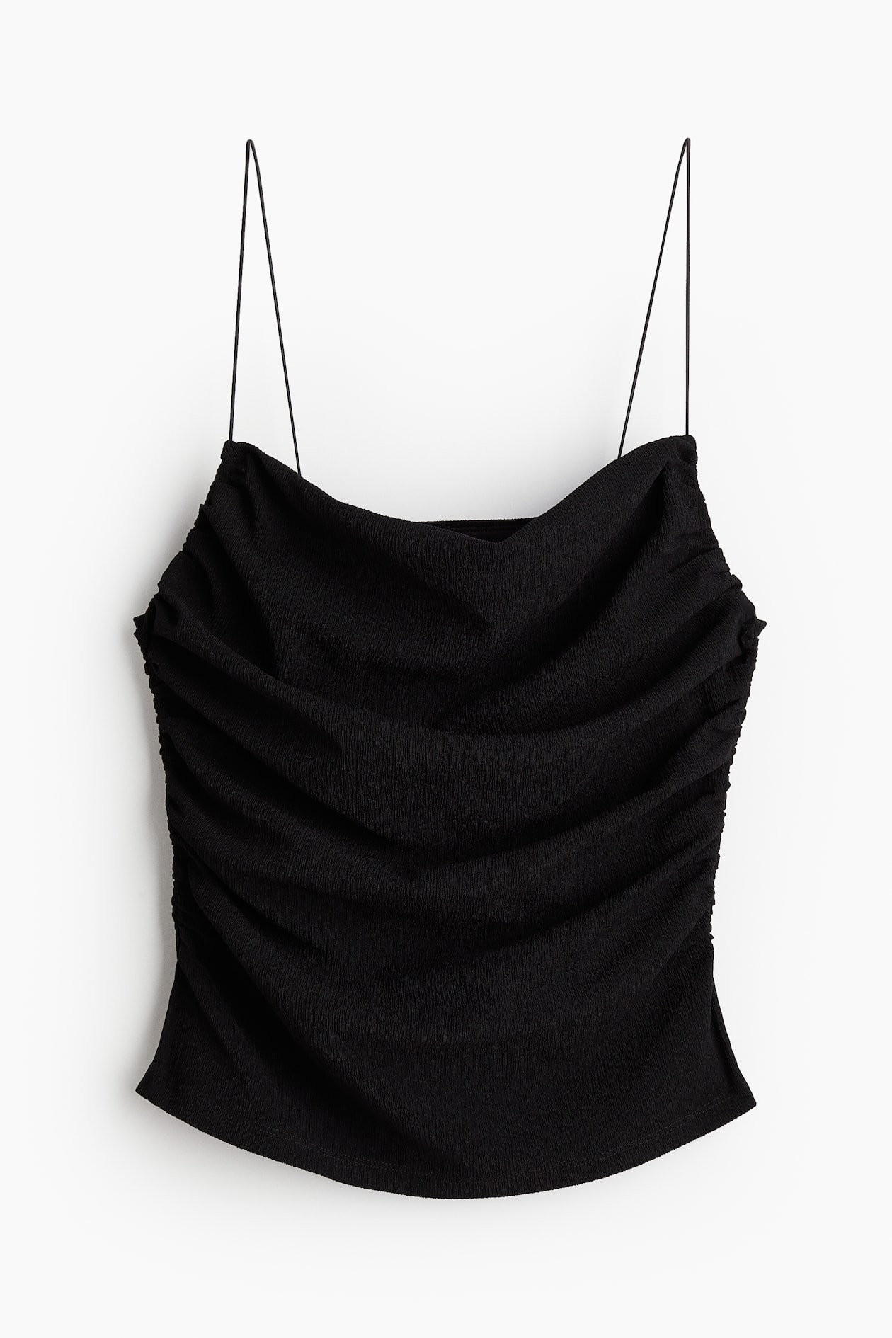 Women's Black Draped strappy top | H&M GB