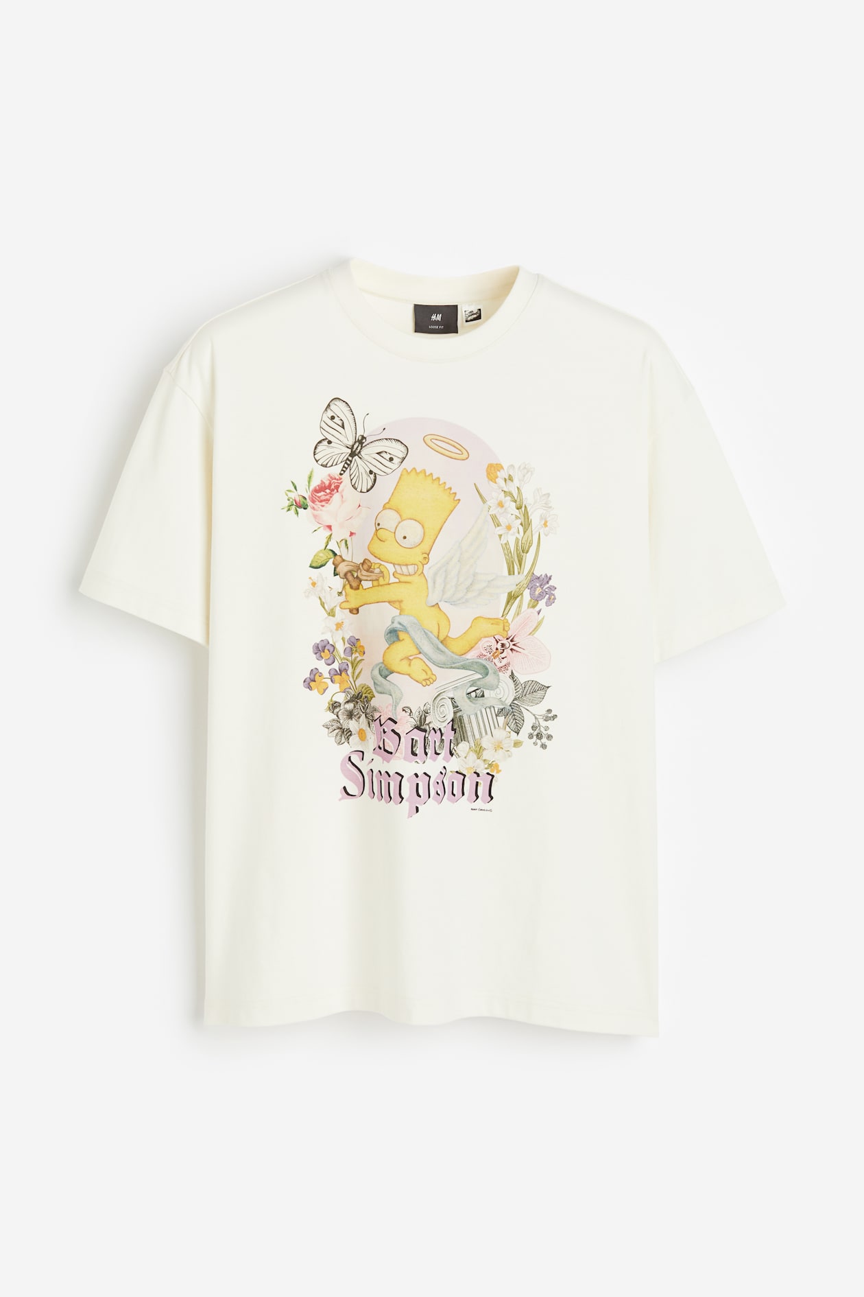 Loose Fit Tee - White/The Simpsons - Men | H&M AU