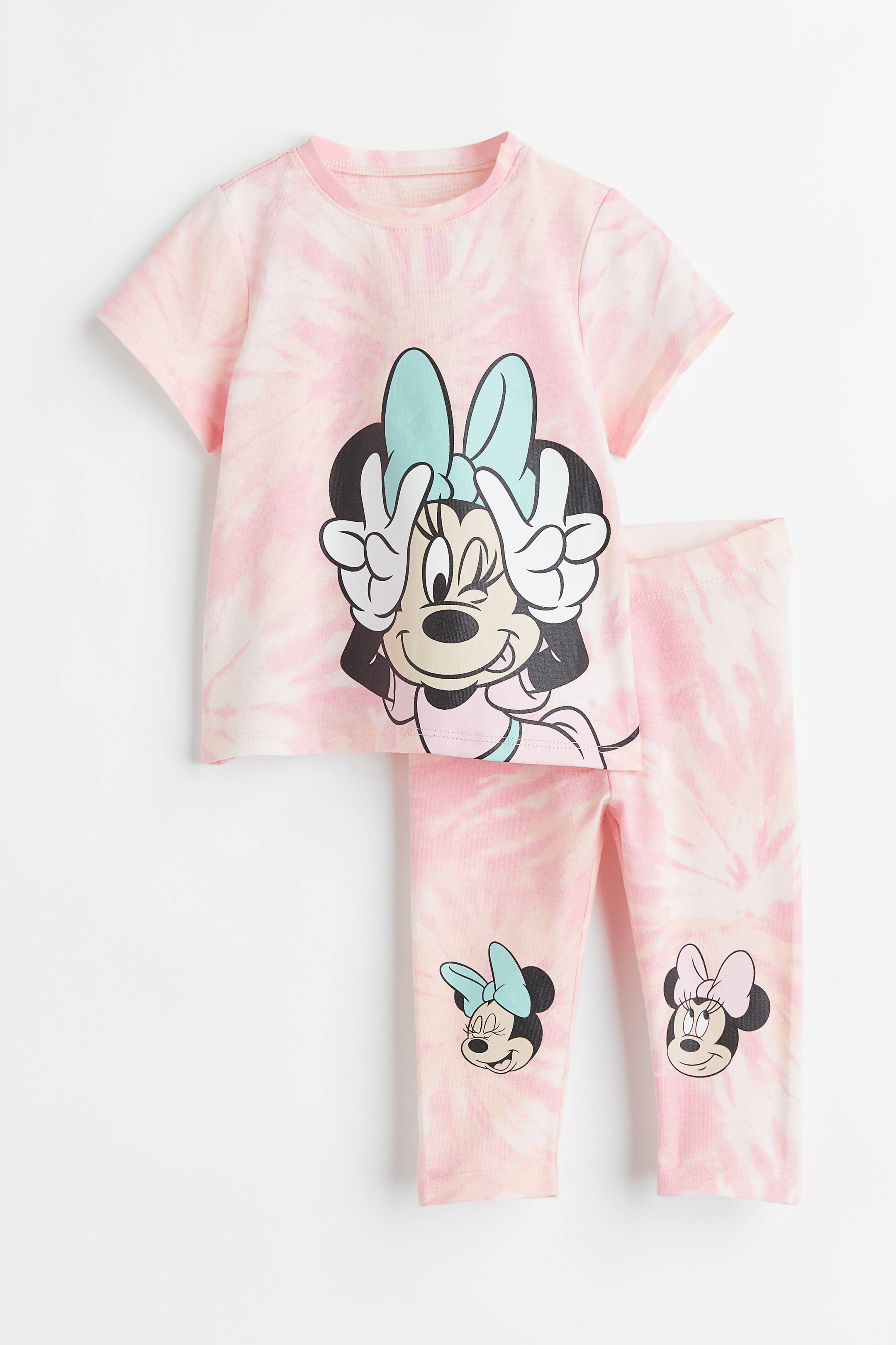 2-piece Printed Set - Light pink/Minnie Mouse - Kids | H&M CA