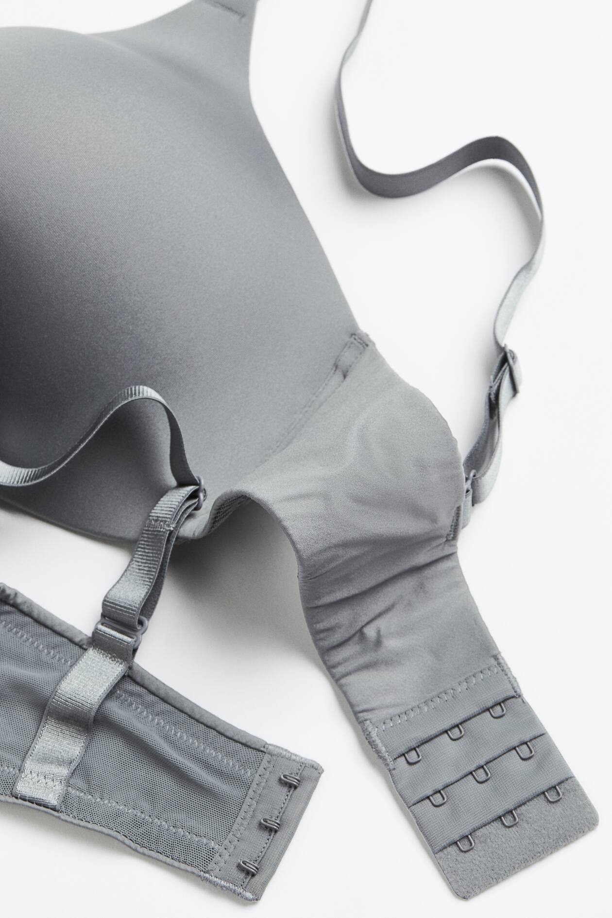 H&M+ 2-pack non-wired bras - Grey/White - Ladies | H&M GB
