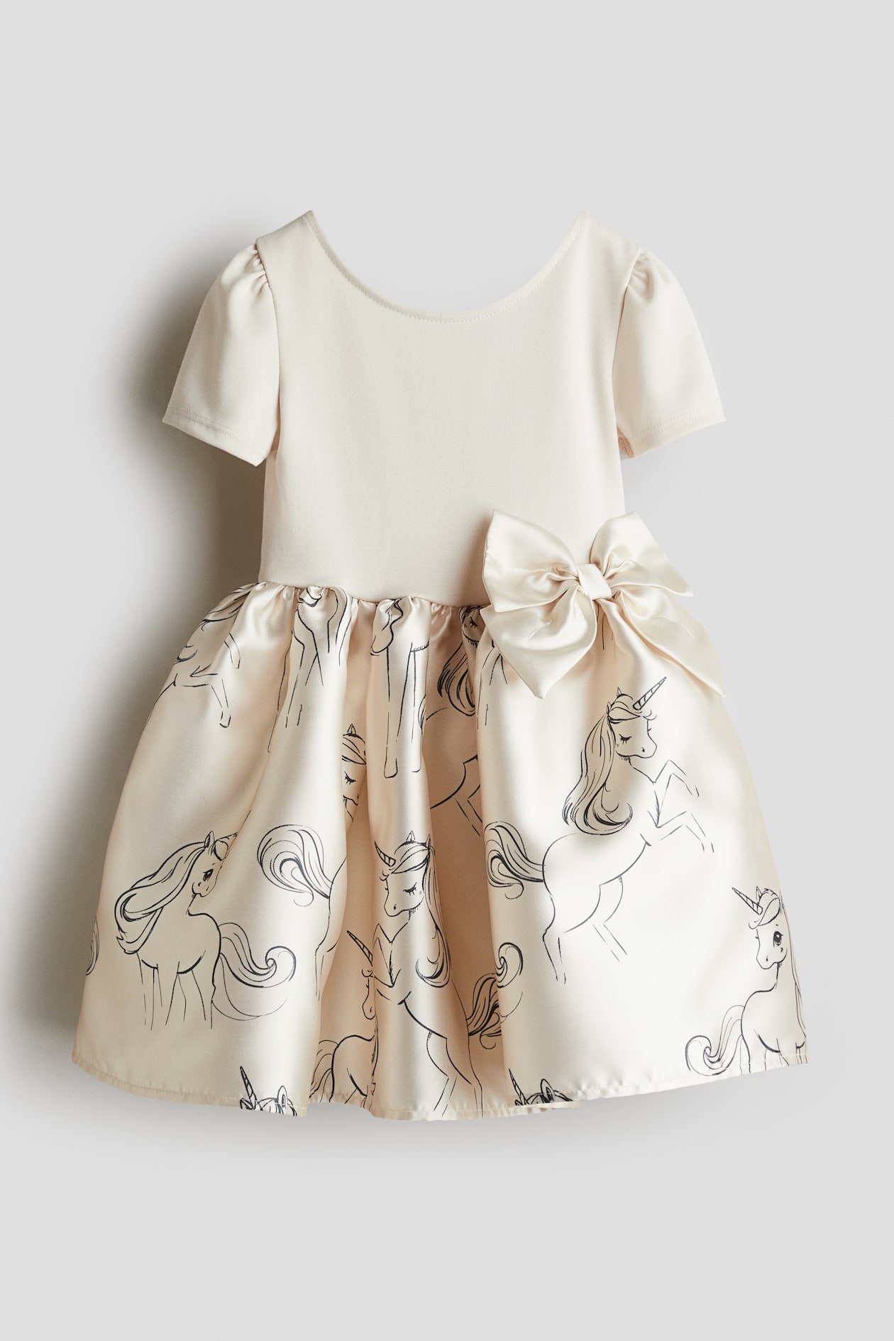 Rochie cu fusta evazată - Crem/unicorni - COPII | H&M RO